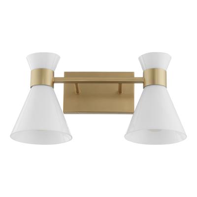 Quorum - 5119-2-80 - Beldar - Two Light Vanity - Aged Brass w/ Gloss Opal